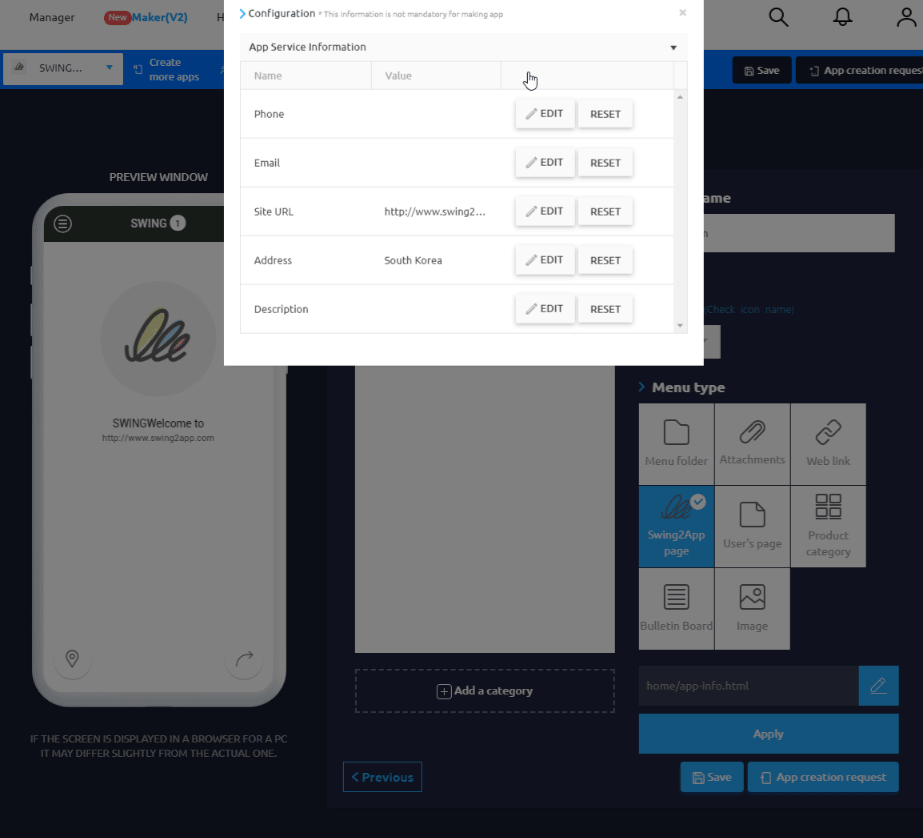 Creating an App Home Screen – Support