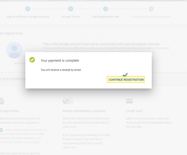 How to create a Google Developer Account – Support