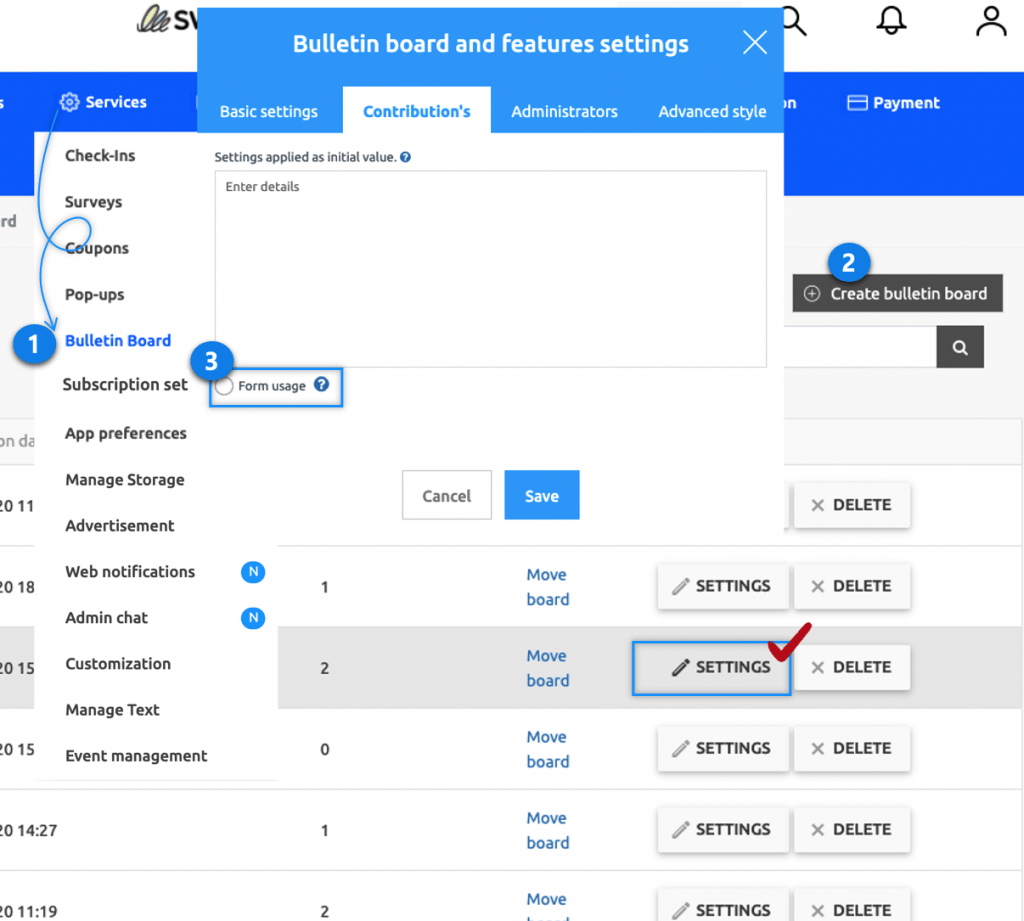 How to create a Form in Bulletin Board – Support
