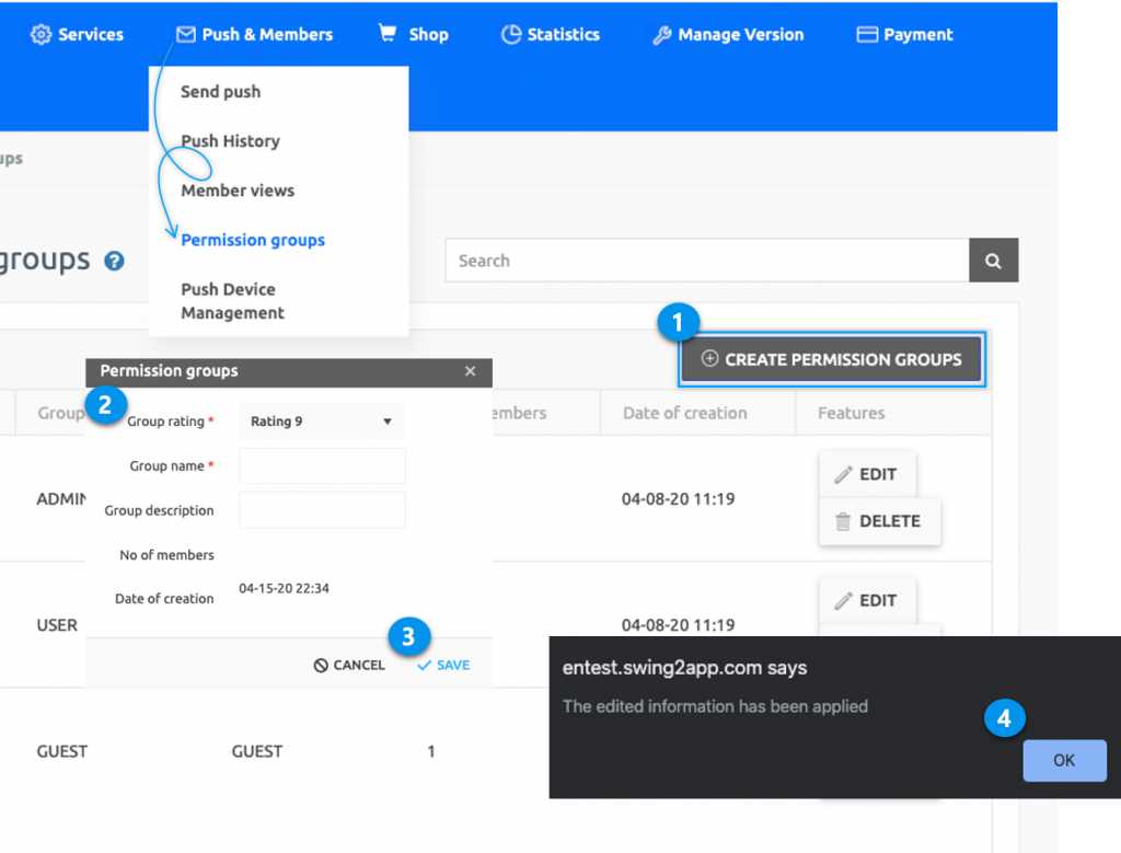 Create bulletin board by membership level – Support