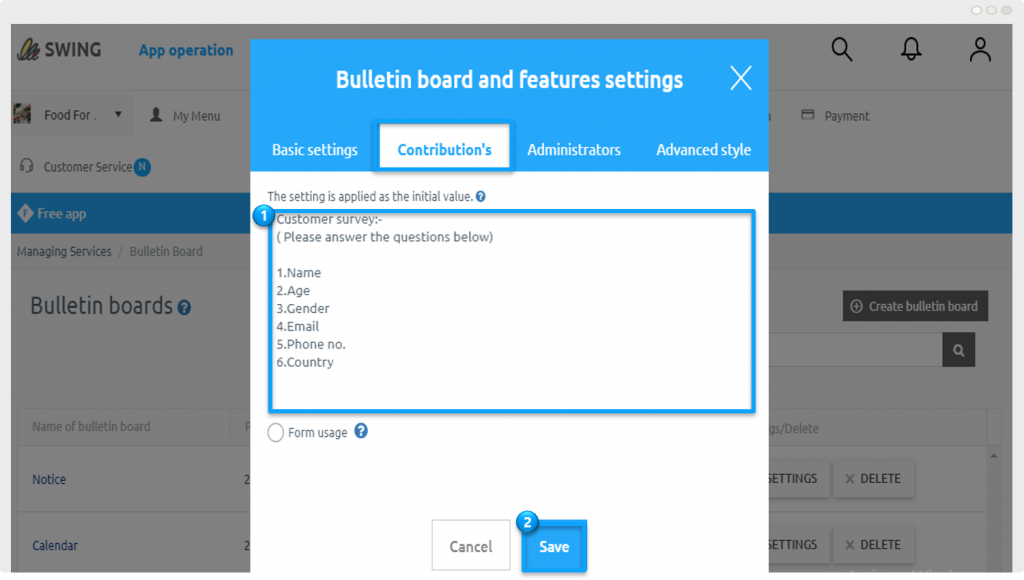 How to write a bulletin board – Support