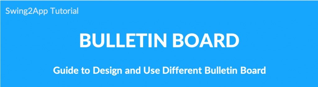 Bulletin board type, design style – Support