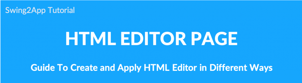 How to create HTML editor page – Support