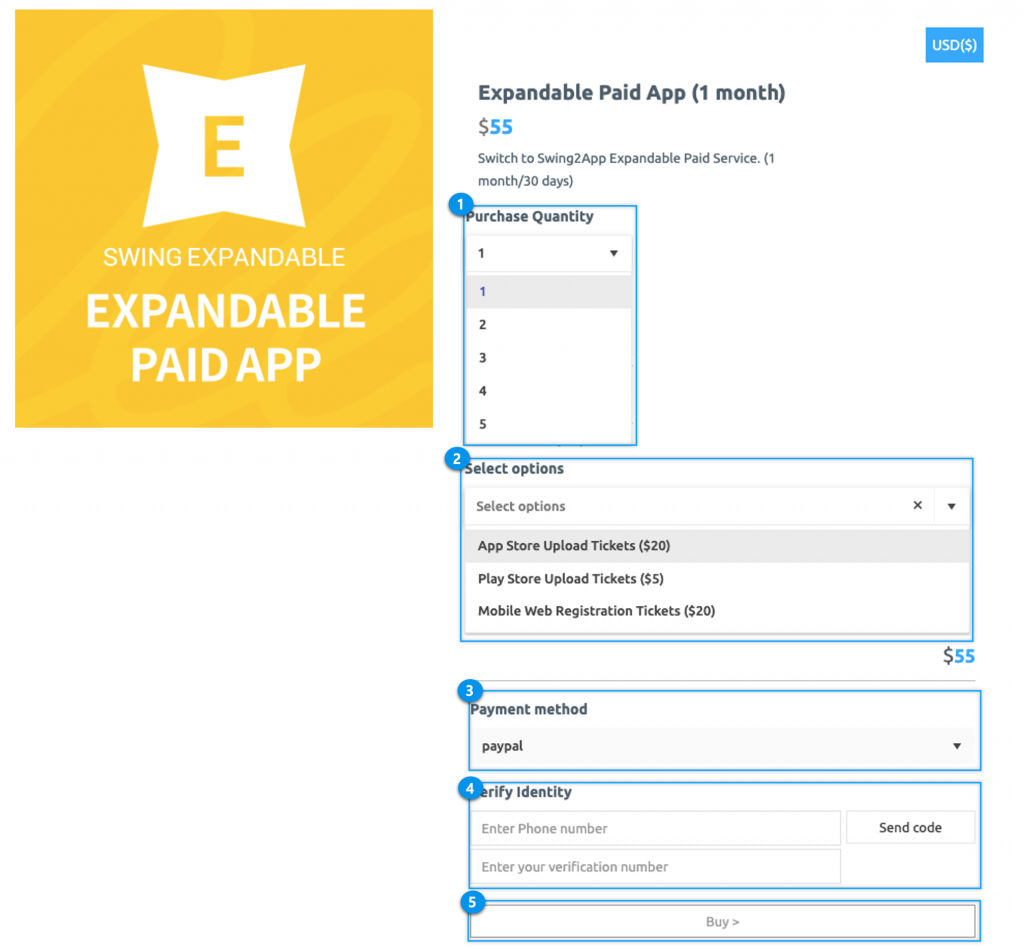 Introduction of paid products and payment methods – Support