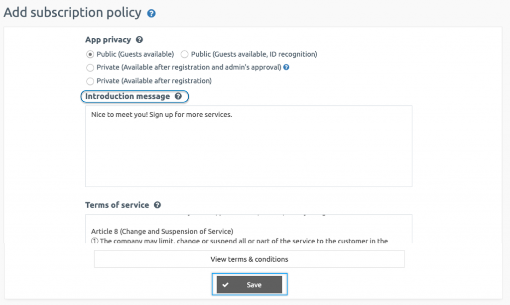 App Policy Management – App Subscription Policy – Support