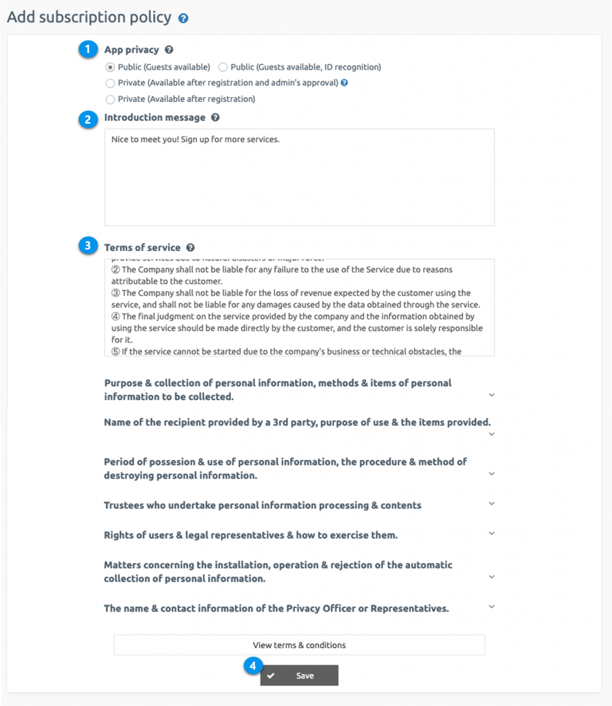 App Policy Management – App Subscription Policy – Support