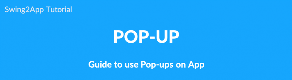 How to use Pop-up – Support