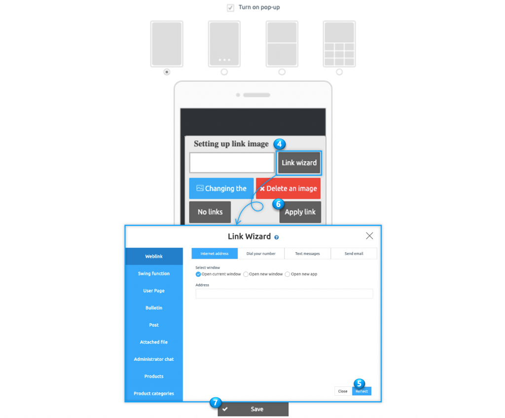 How to use Pop-up – Support