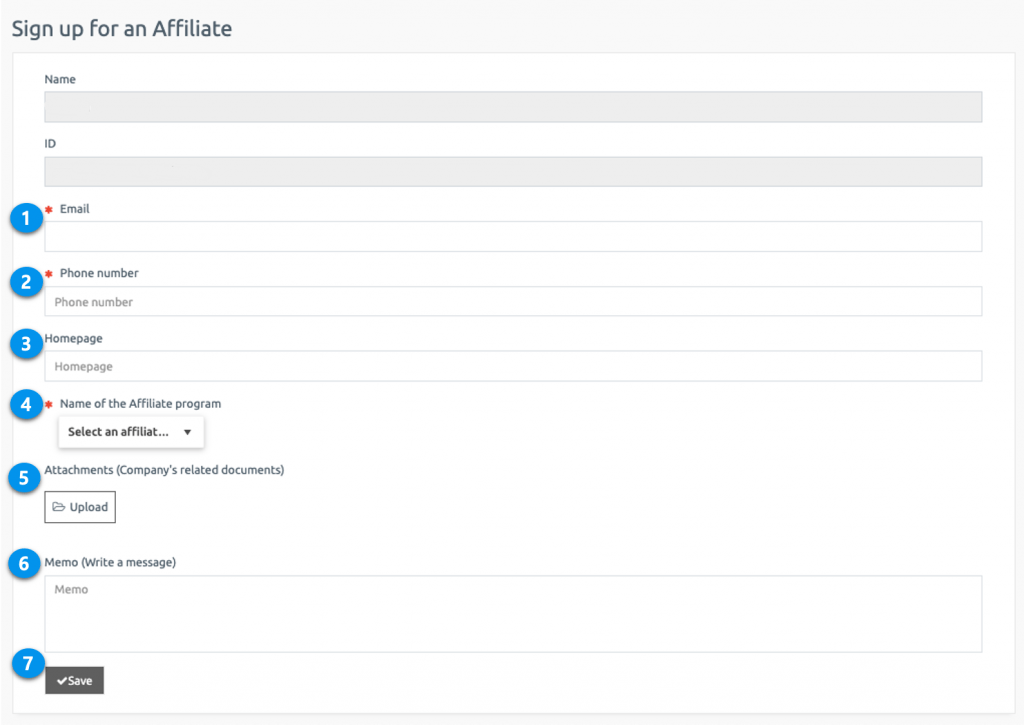 How to apply for affiliate program – Support