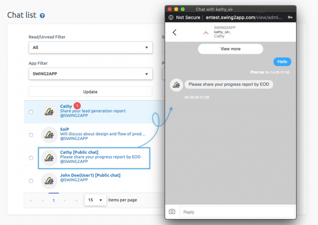 How to use Admin Chat [1:1 Chat] – Support