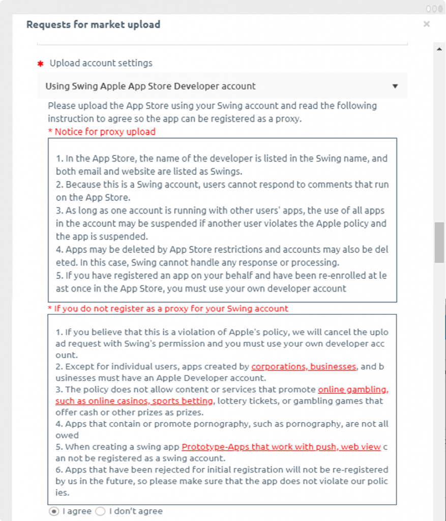 How to apply for App Store Upload – Support