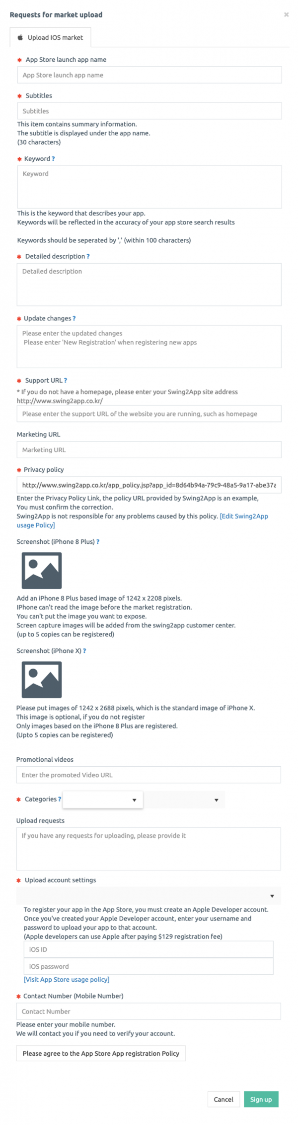 How to apply for App Store Upload – Support