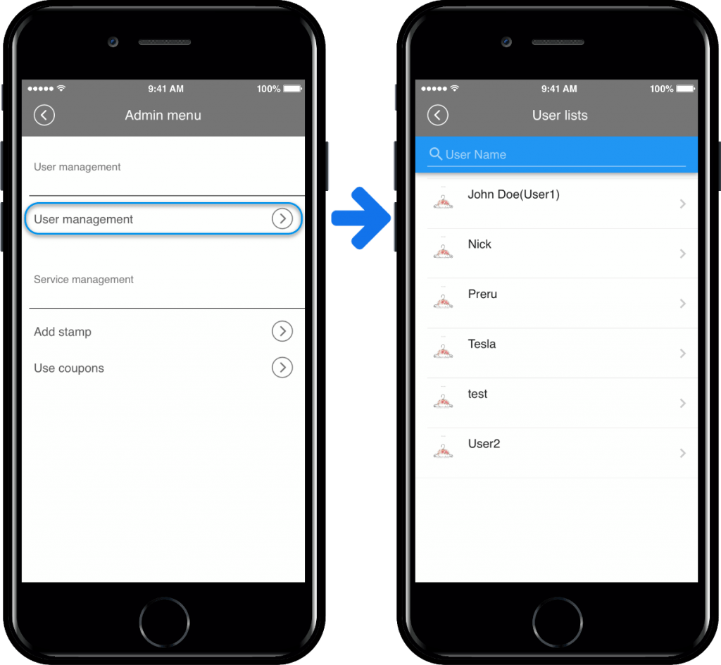 App Administrator menu: Chat – Support