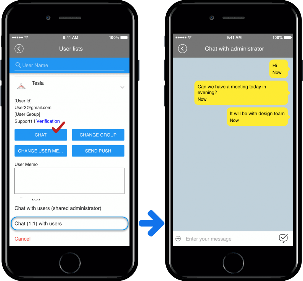 How to use Admin Chat [1:1 Chat] – Support
