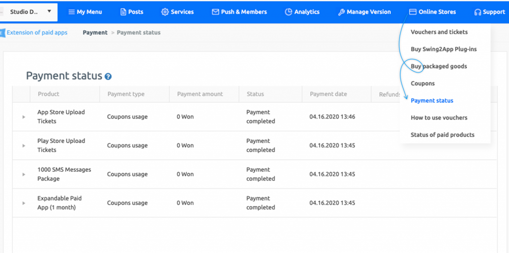 Payment-How to use my payment status – Support