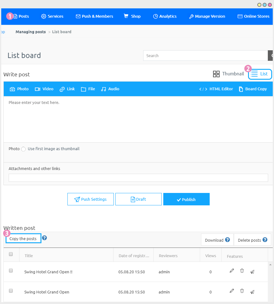 Copy Post – Support