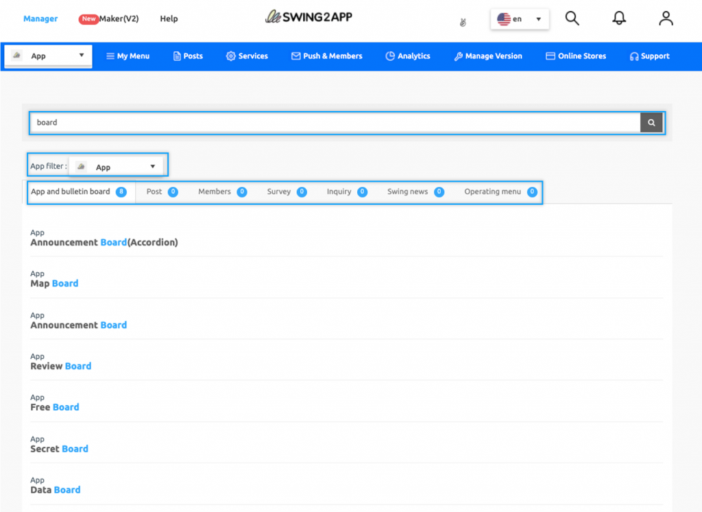 Full Search Function – Support
