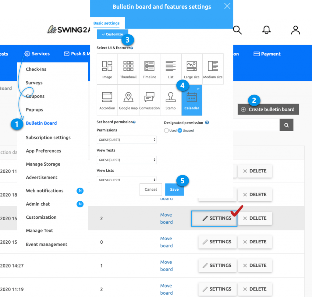 Calendar Application – How To Use – Support
