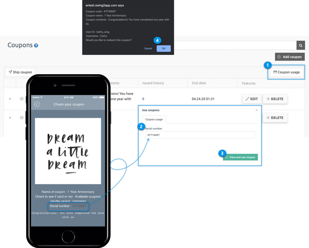 Coupon Management: Create and Issue Coupon – Support
