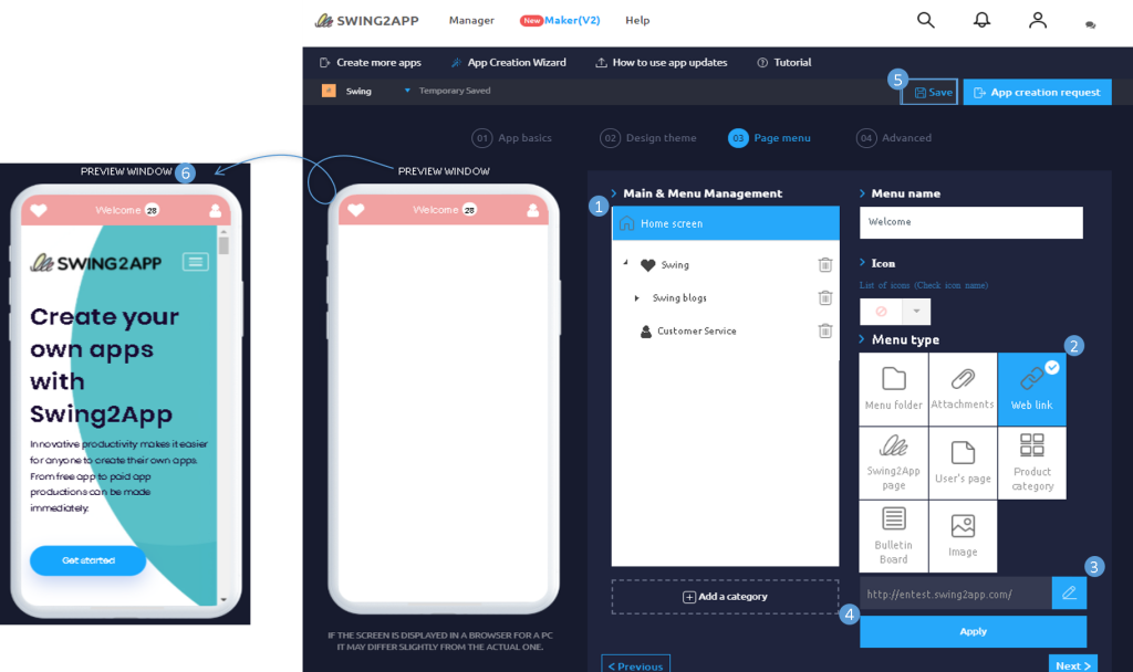 How To Customize App With Page Menu – Support