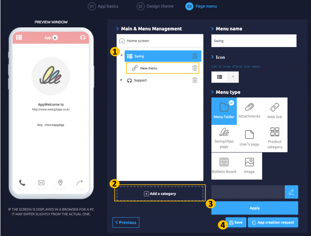How To Customize App With Page Menu – Support