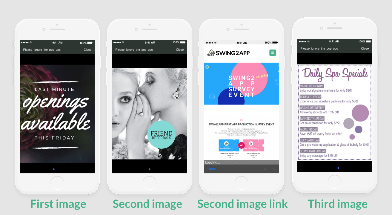Use pop-up screen to inform customers about latest news in restaurant ...