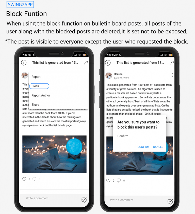 Block posts – Support